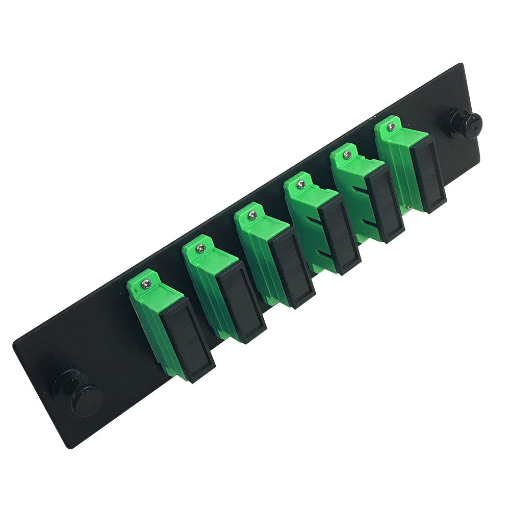 Loaded Adapter Panel with 6 x Duplex SC/APC Singlemode (Non-LGX) - Bla