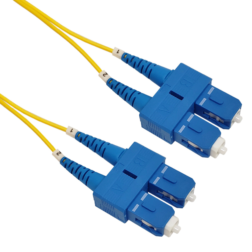 OS2 Singlemode Duplex SC/SC 9 Micron Short Boots - Fiber Optic Patch C