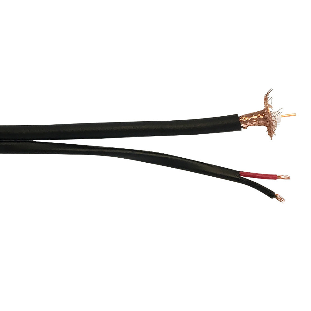 1000ft RG59 20AWG BC 95% CCA Braid + 2C 18AWG Cca, Direct Burial Pe