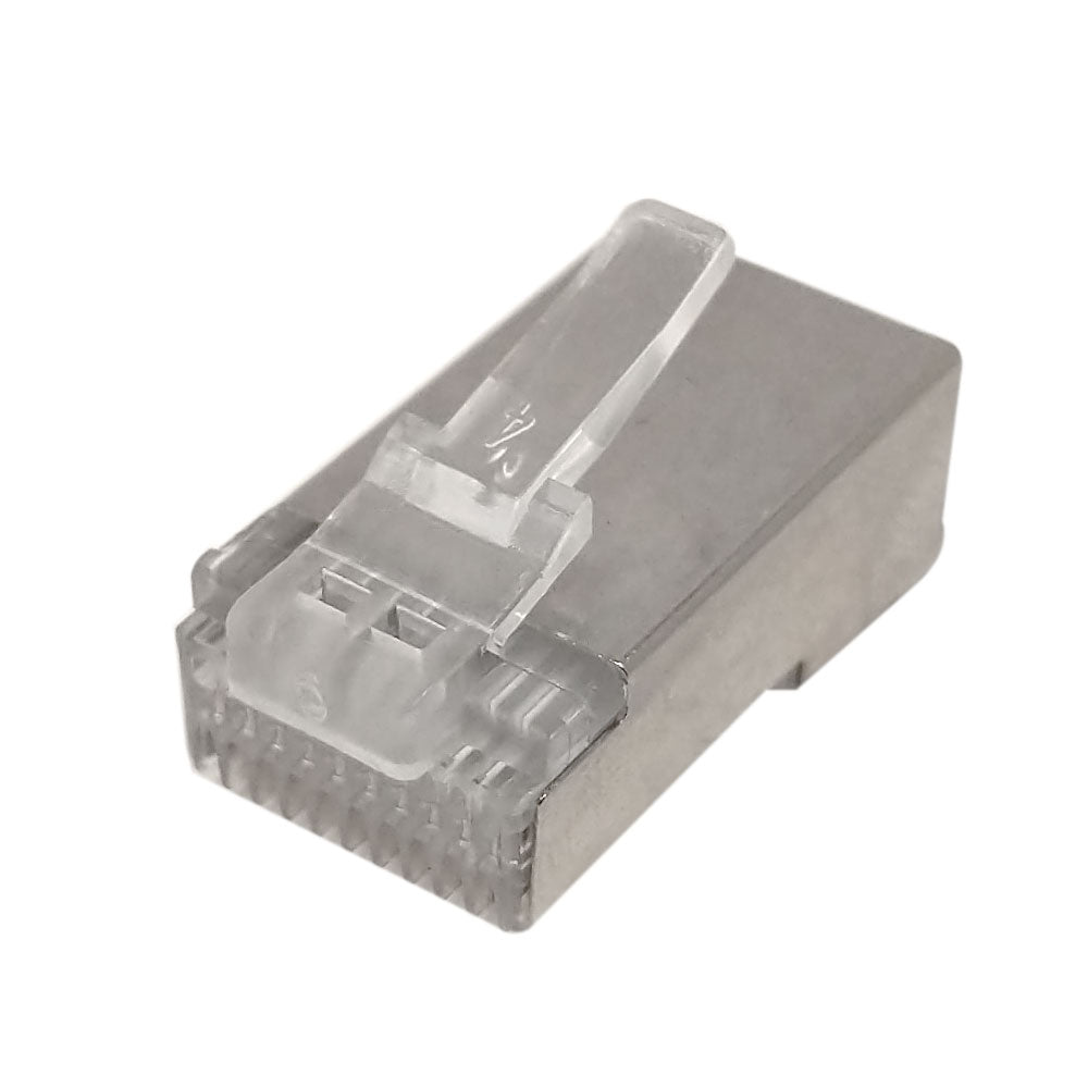 RJ50 Cat5e Plug Shielded for Round Stranded Cable (10P 10C) - Pack of