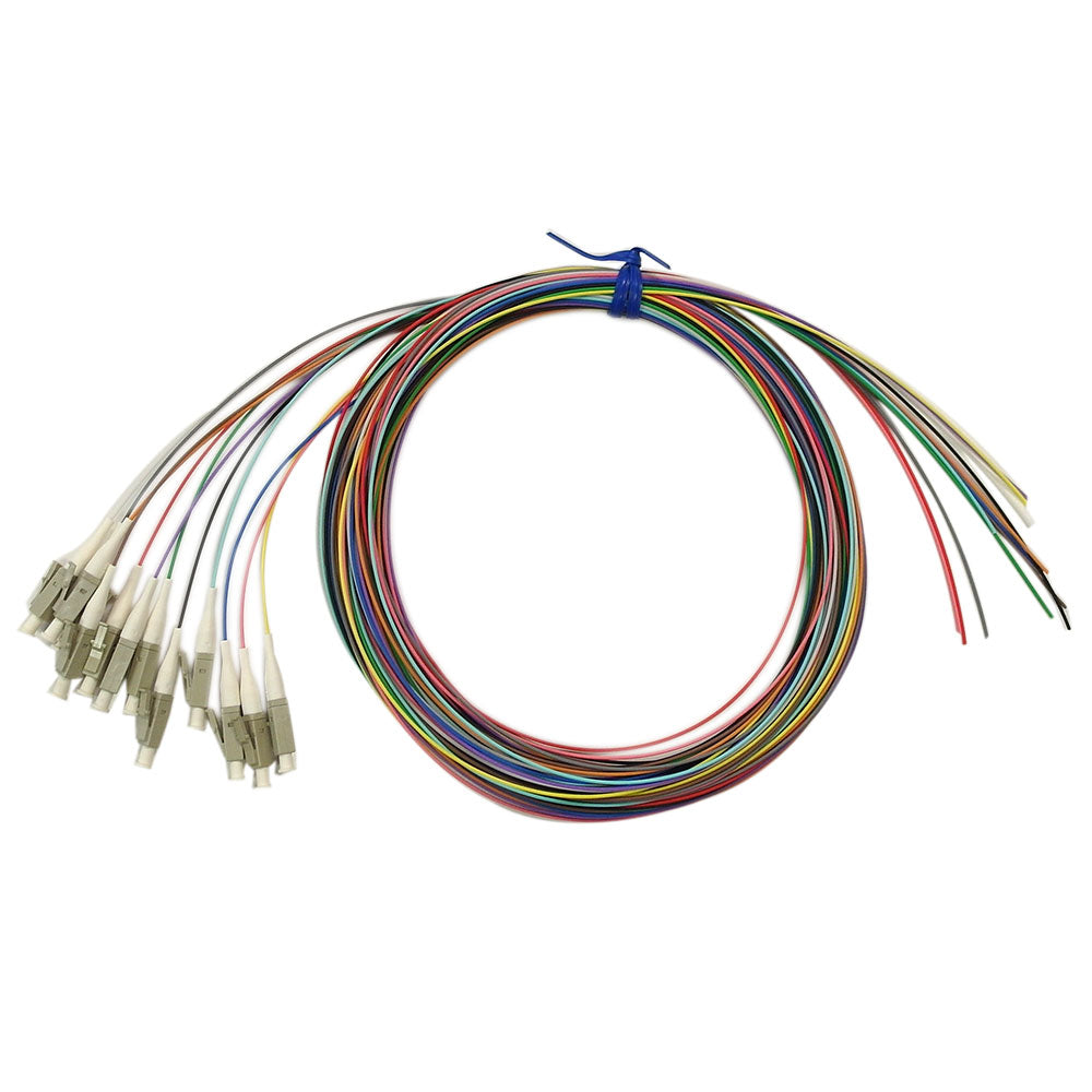3m LC/PC 12-Fiber OM4 Multimode Simplex 50 micron - 900um Pigtail - Co