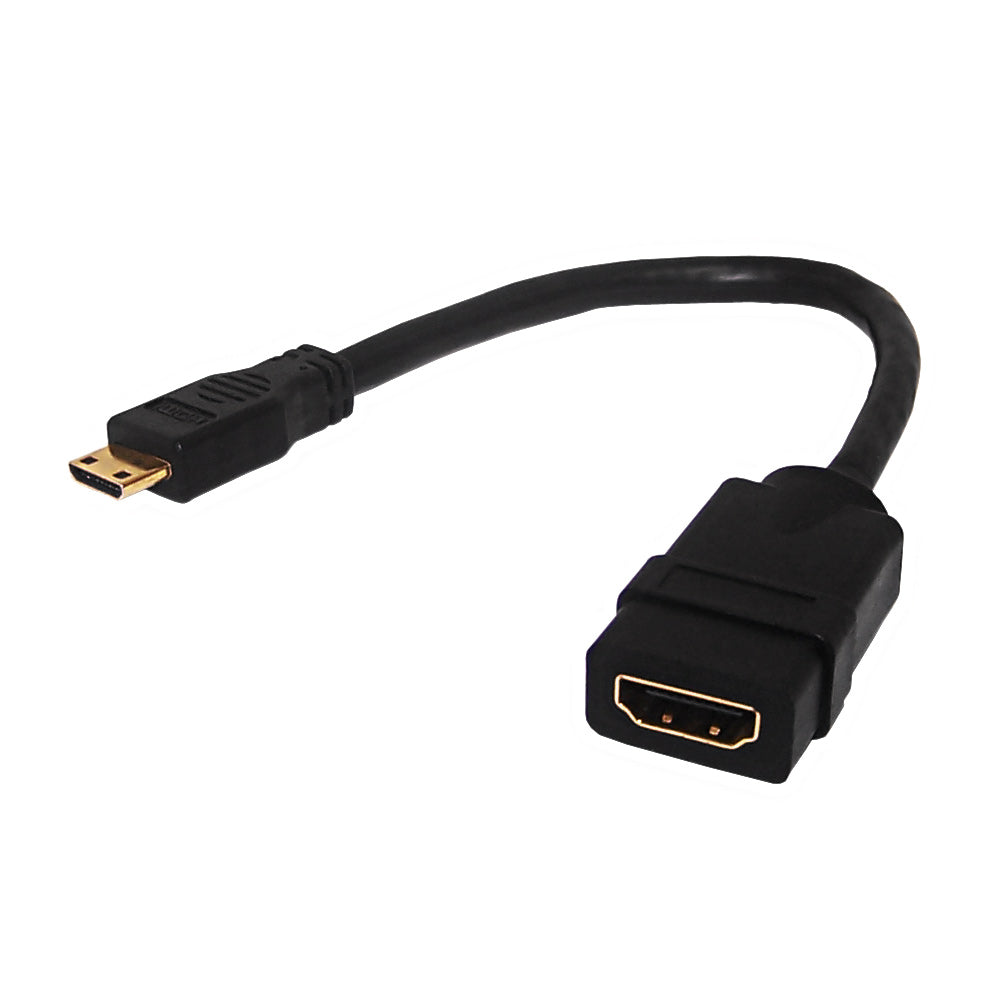 8 inch HDMI Female to Mini-HDMI Male High Speed with Ethernet Cable