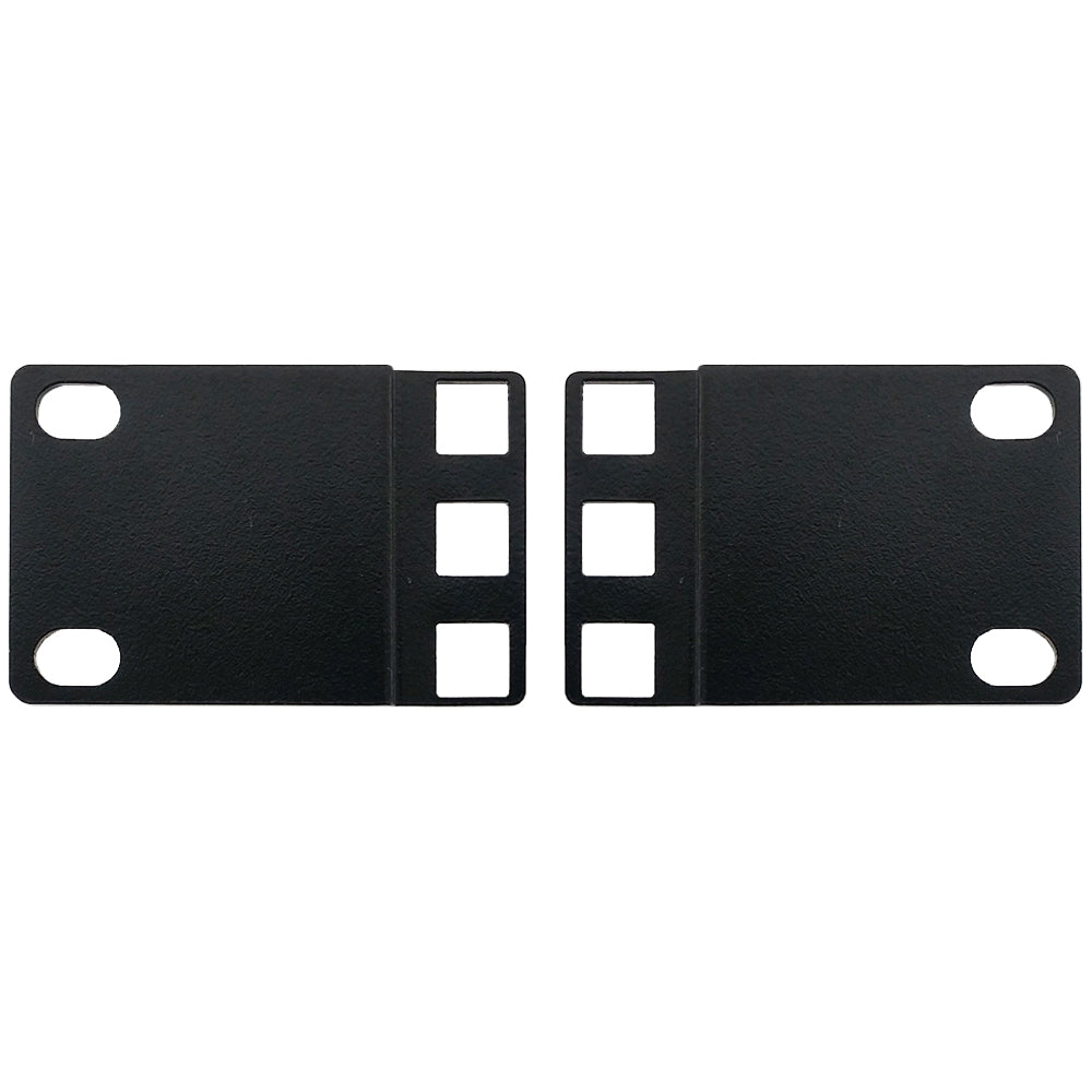 1U 23 inches to 19 inches Reducer Panel Adapter, Square Hole - Black
