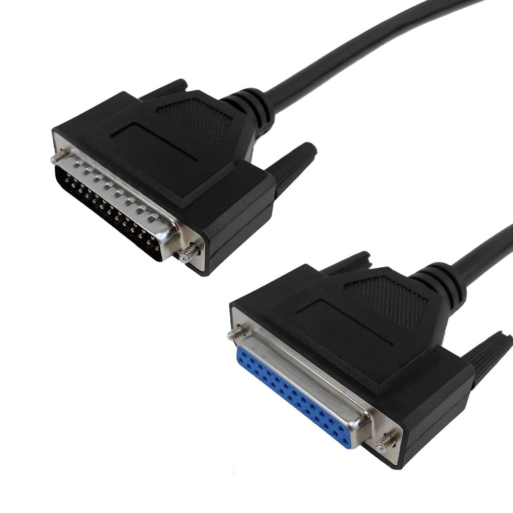 DB25 Male to DB25 Female Serial Cable - Straight-Through