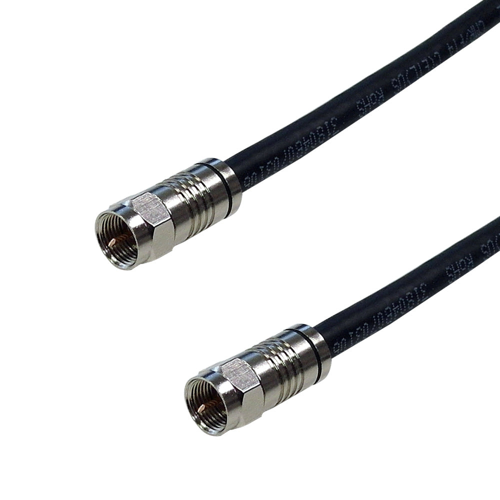 Premium Phantom Cables RG6 F-Type Male to F-Type Male Cable - Black