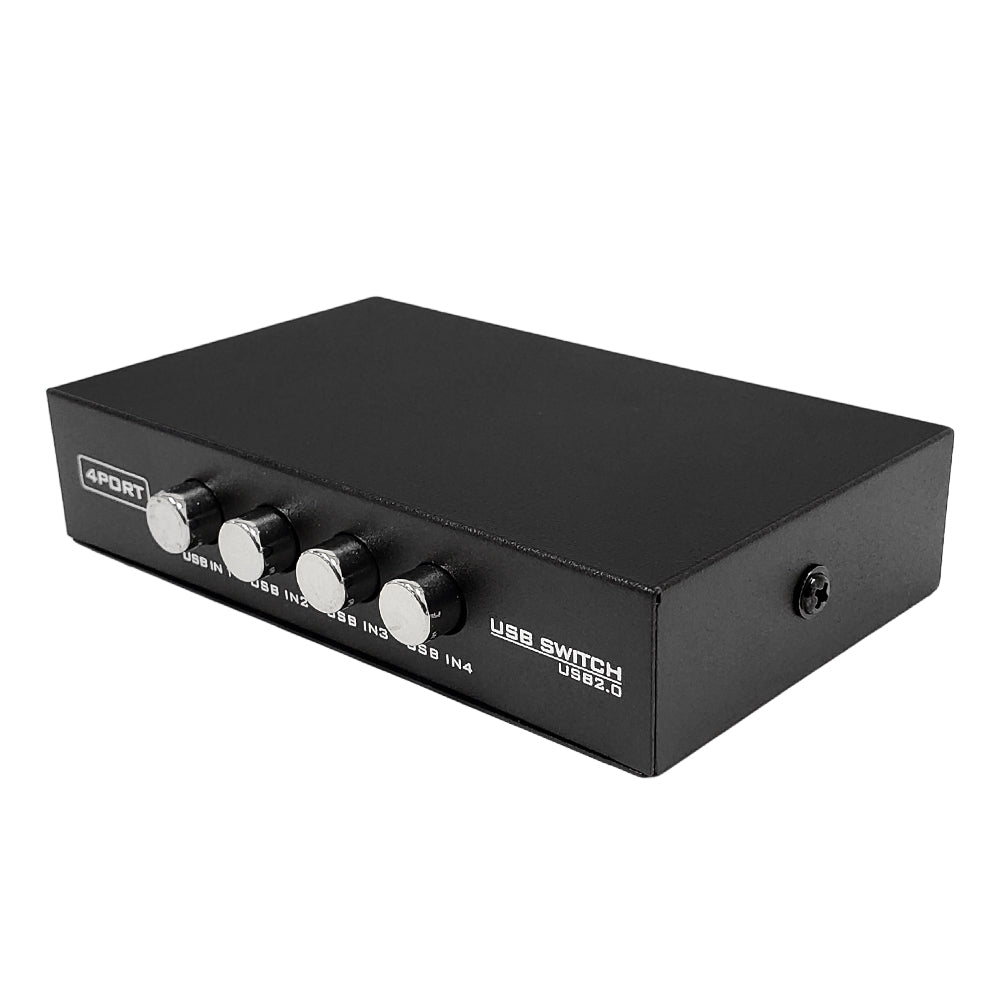 4-Port USB 2.0 Switch (Manual Push Button)