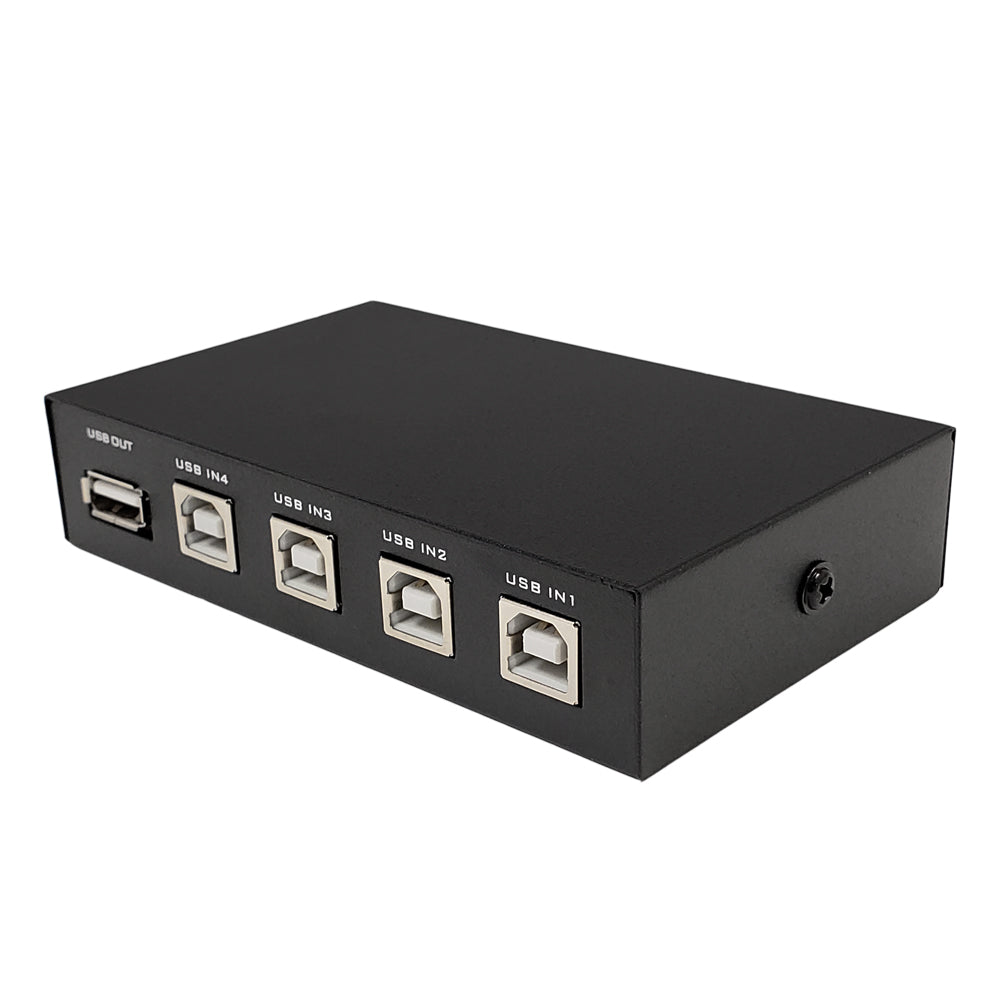 4-Port USB 2.0 Switch (Manual Push Button)